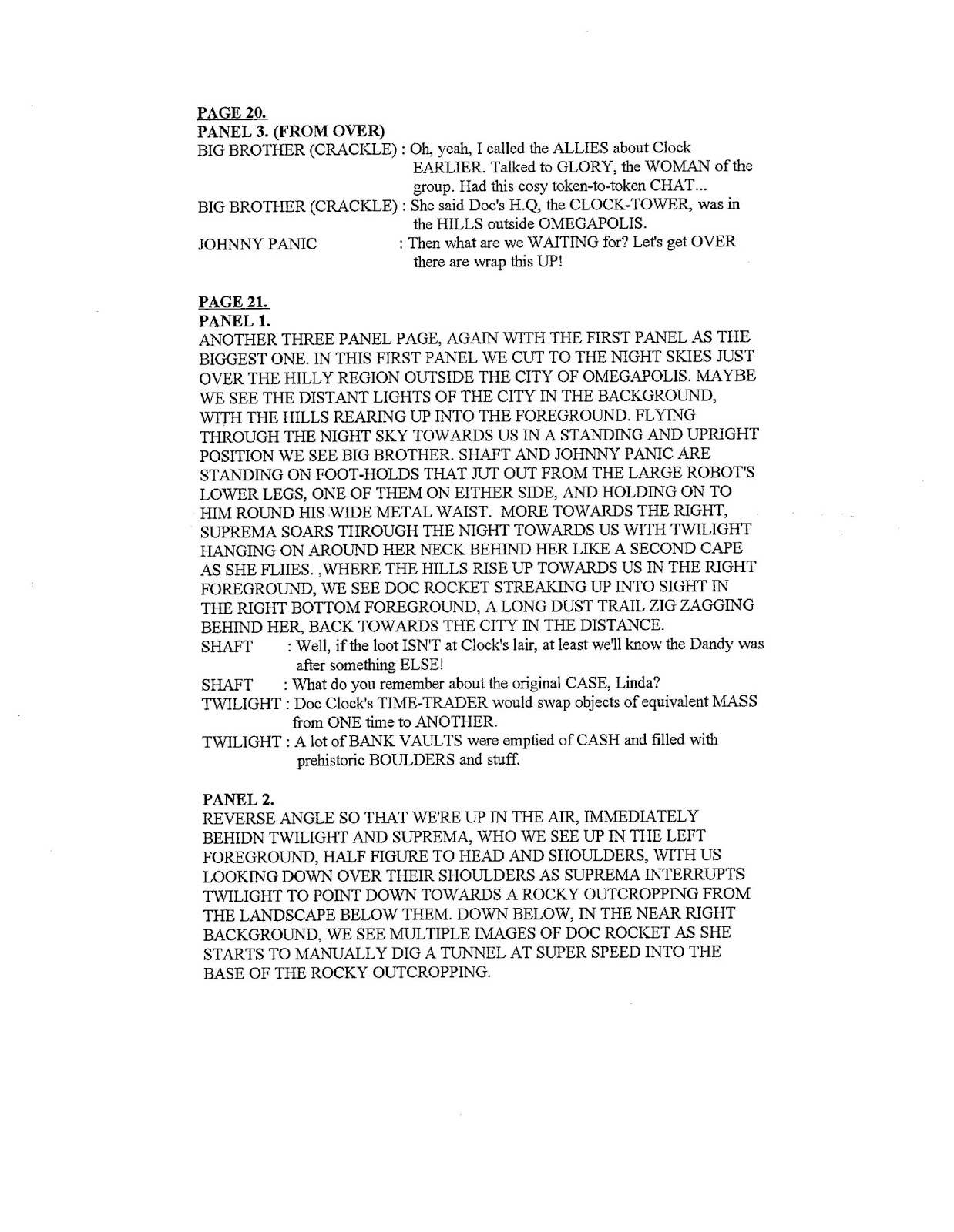 Alan Moore's Forgotten Awesome: Youngblood #3 script