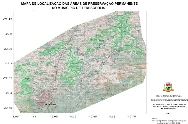 Teresópolis Online: MAPA DAS ÁREAS DE PRESERVAÇÃO PERMANENTE DE ...