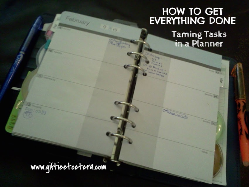 How to Get Everything Done: Taming Tasks in a Planner | Giftie Etcetera ...