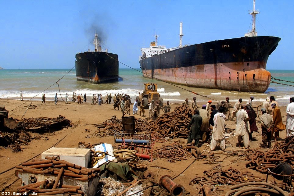 World's Biggest Ship Grave Yard Gaddani Pakistan
