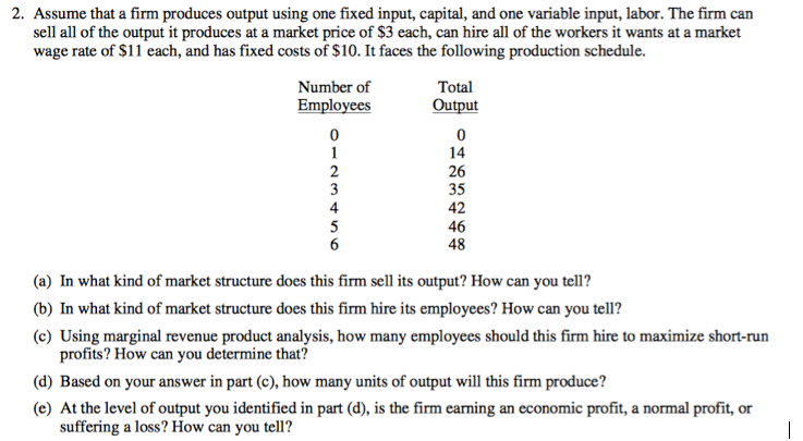 Econowaugh AP: ALL Labor (Factor Market) FRQ's