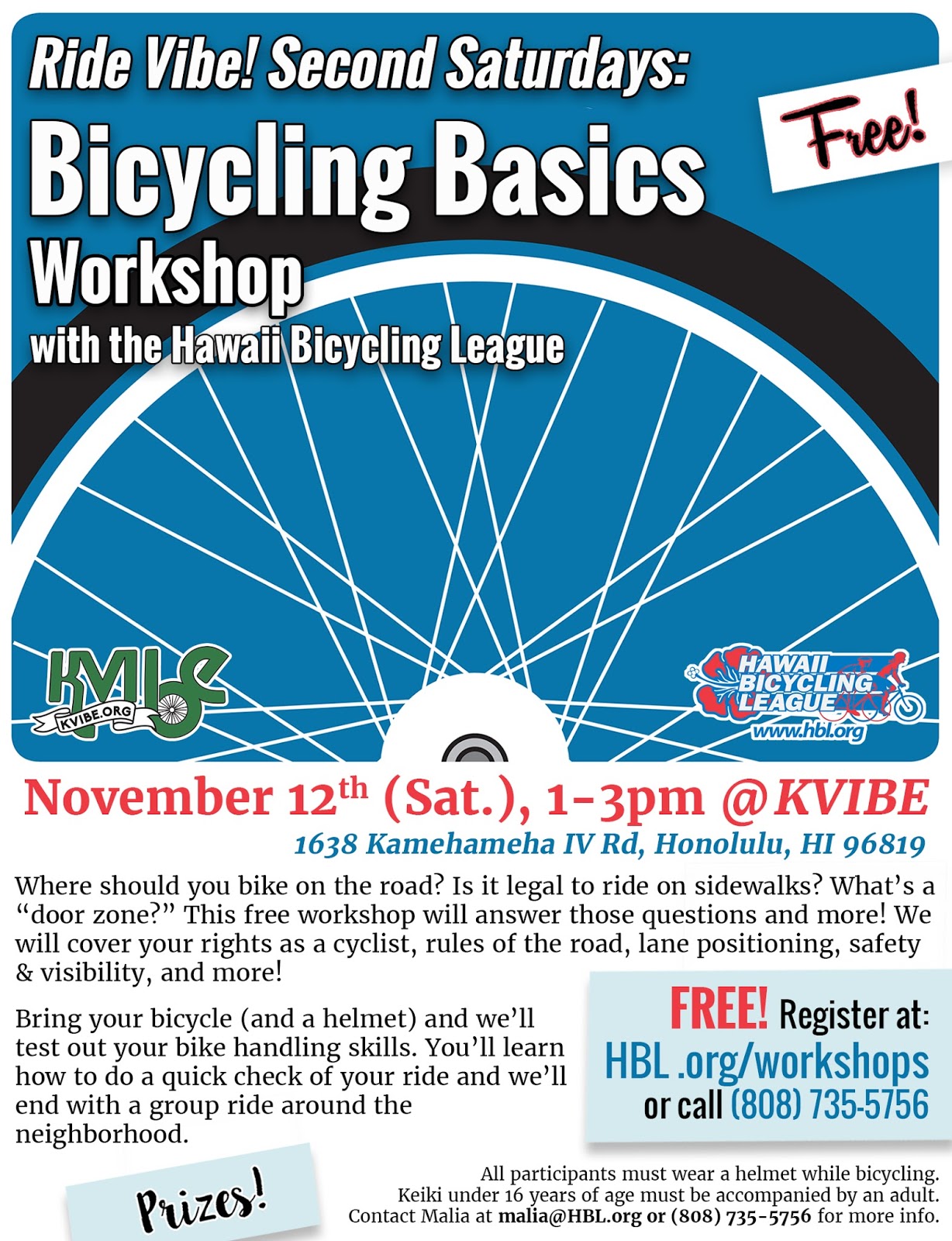 Kalihi Valley Instructional Bike Exchange (KVIBE): Ride VIBE! Bicycling ...