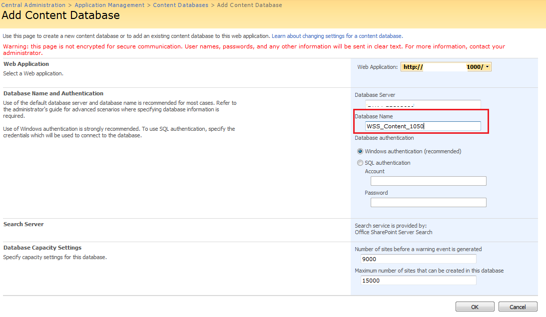 Create Site Collection in Separate Content Database in SharePoint ... Create Site Collection in Separate Content Database in SharePoint ...