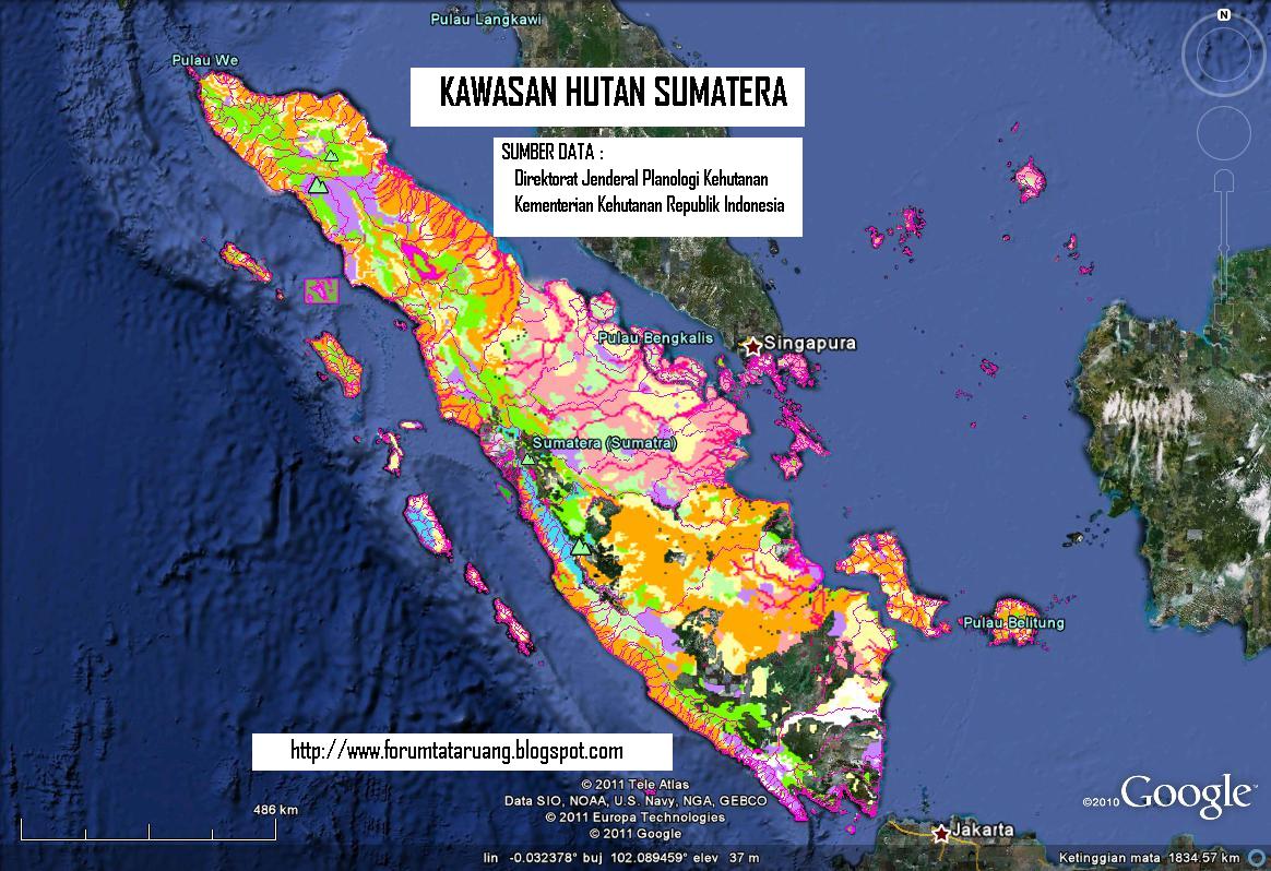 FORUM TATA RUANG : PETA KAWASAN HUTAN SUMATERA