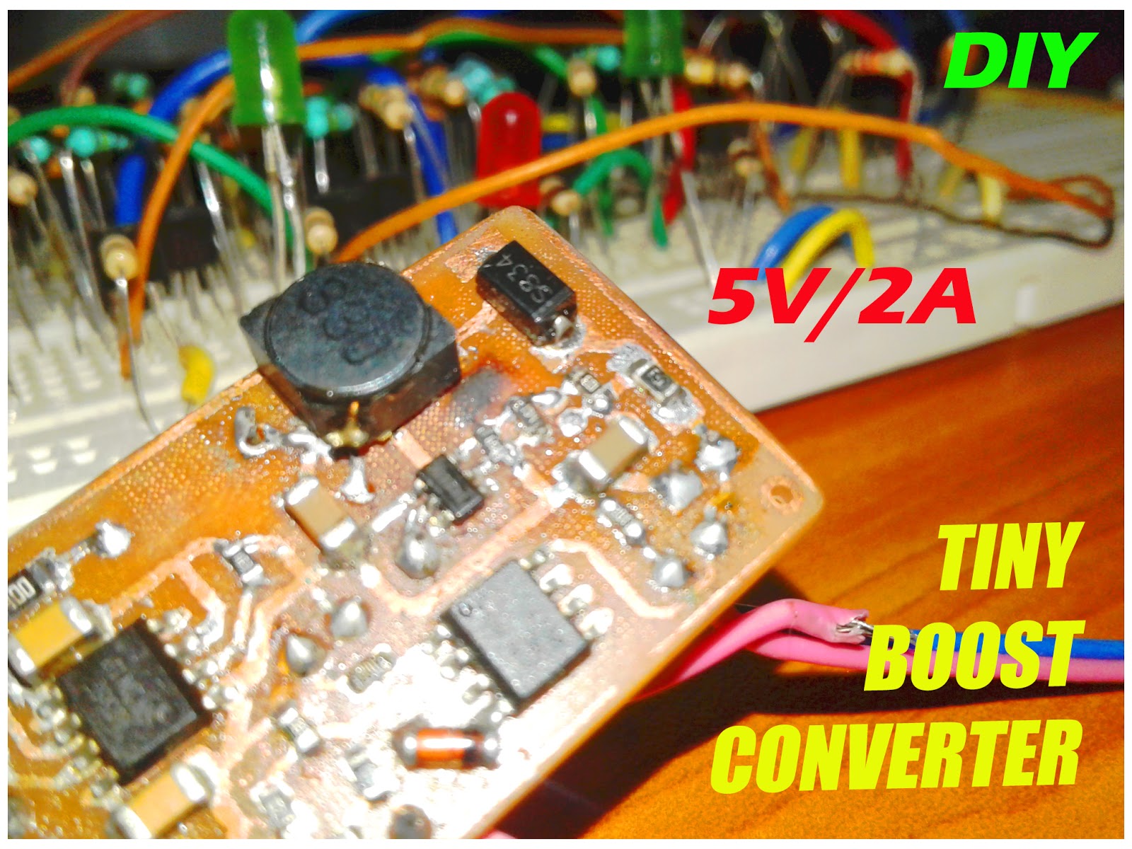 DIY Tiny 5V / 2A Boost Converter (simple)