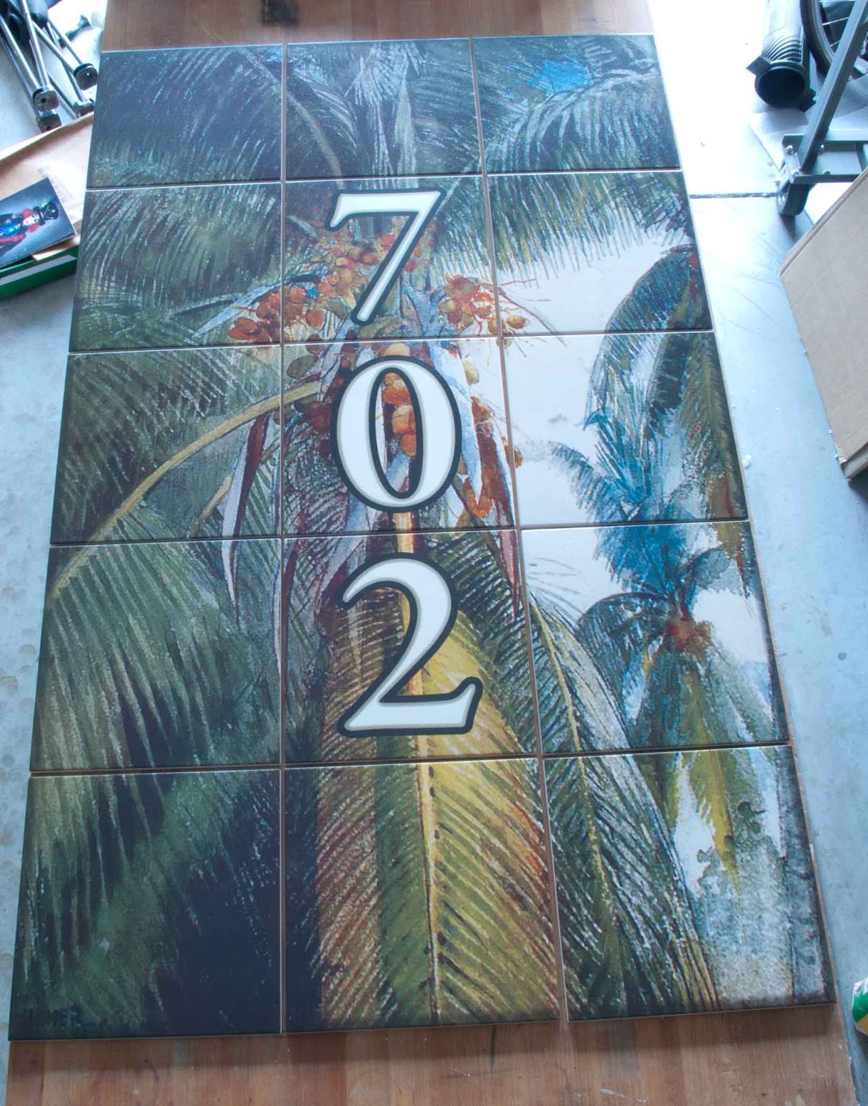 Tile Mural for Outside or Inside, Custom Image to a Library