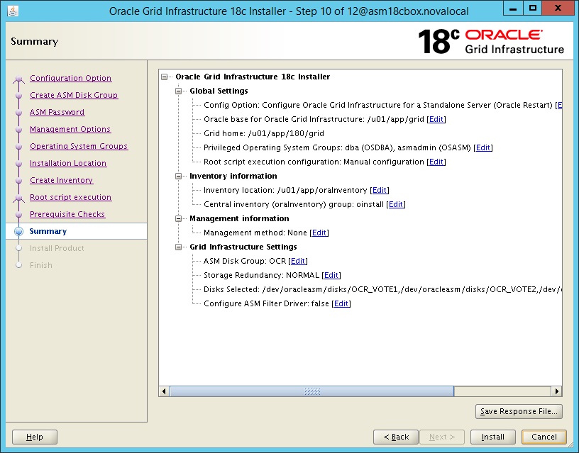 Oracle Database 18c Oracle Restart Installation Part 2 2 Install