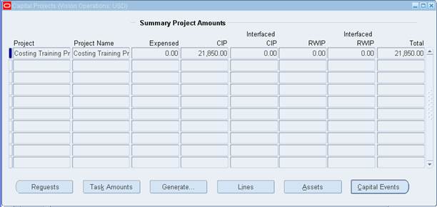 Oracle Applications: Asset Capitalization in Oracle Projects Module