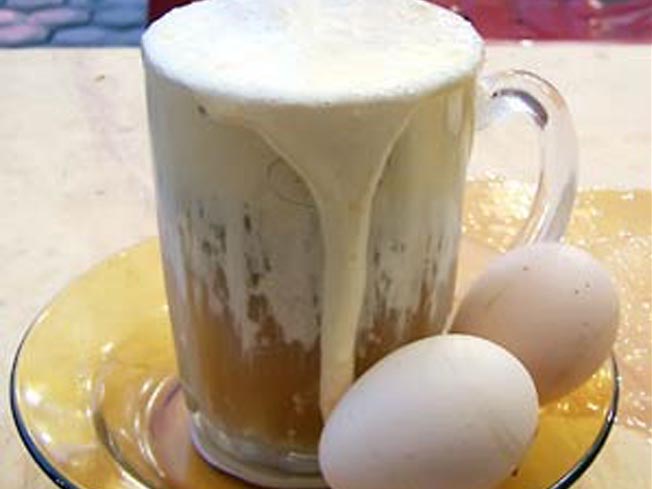 Cara Membuat The Susu Telur Khas Medan