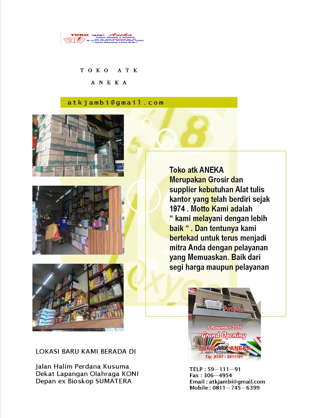 Toko ATK ANEKA alat tulis kantor di Jambi jual ATK murah untuk ...
