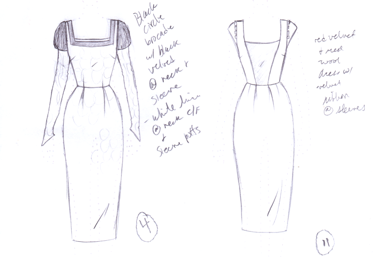 Renaissance Dress Drawing