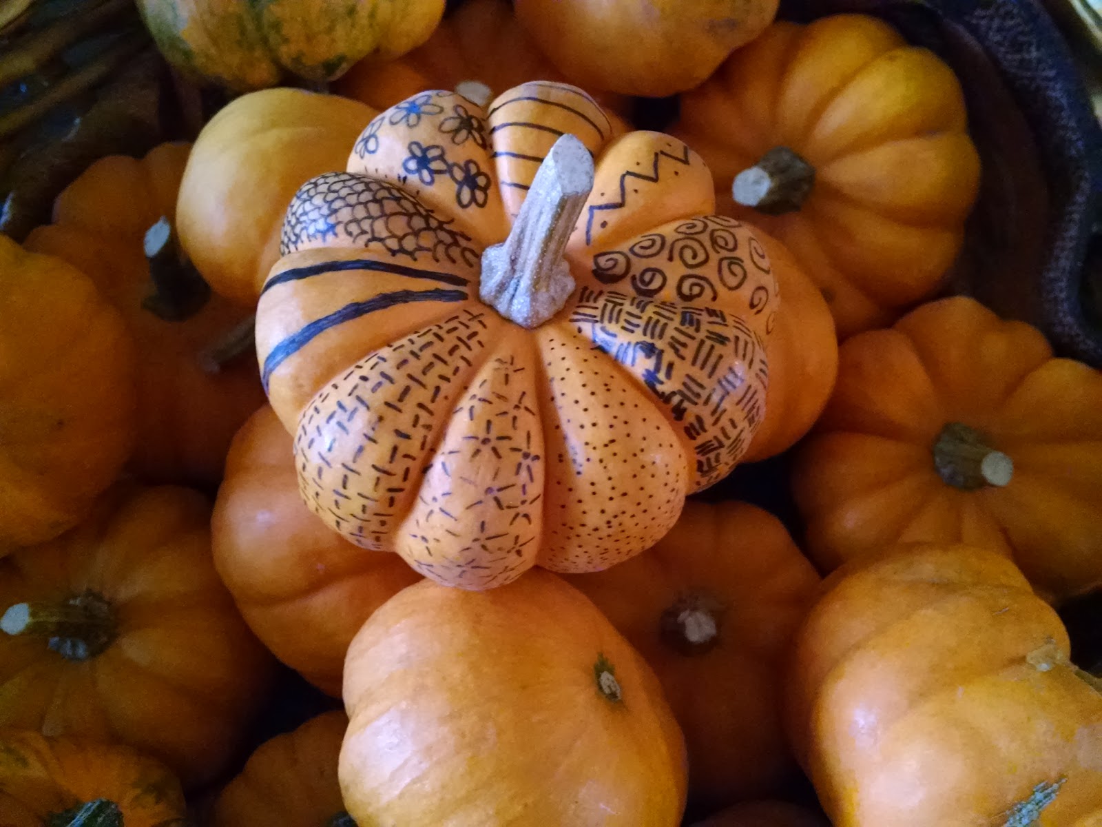 Must Run in the Family: Pumpkin Zentangle