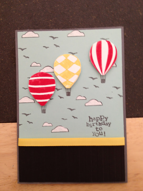 Crafty ThINKer: Up, Up and Away! A hot air balloon card!