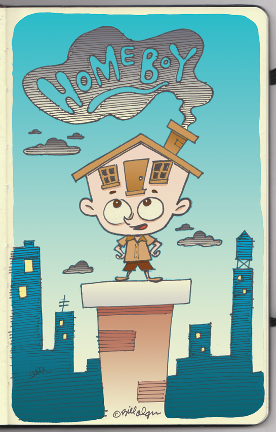 Homeboy Comics Daily Blog: (Day 223) "Homeboy Color Experiment 3"