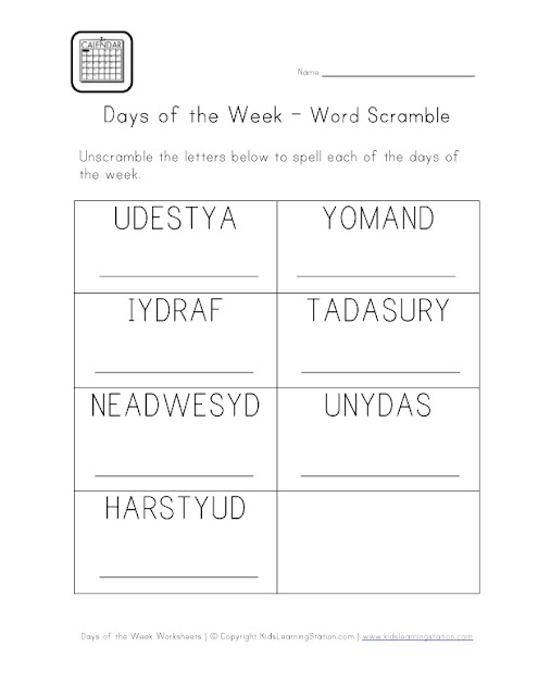 English Express: Days of the Week Worksheet