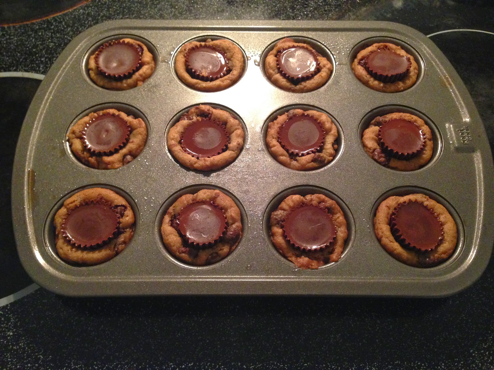 Chocolate Chip {Reeses} Cookie Muffins | Simply Teasing