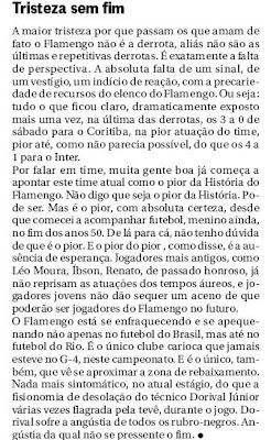 Ninho da Nação: Fernando Calazans hoje em O Globo