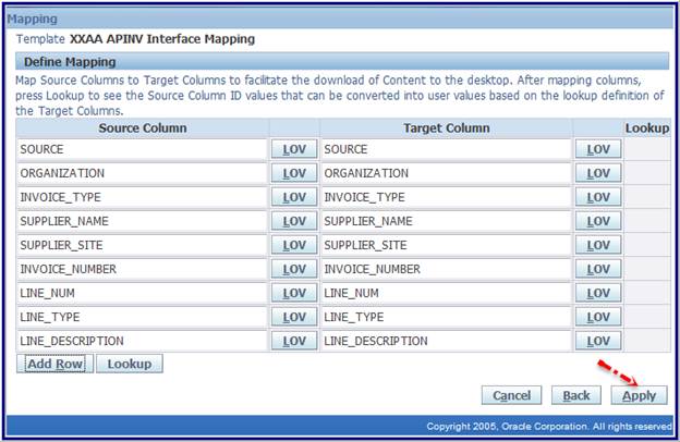 Oracle Applications: Oracle Custom WEB ADI Setups and Process for AP Invoice Interface