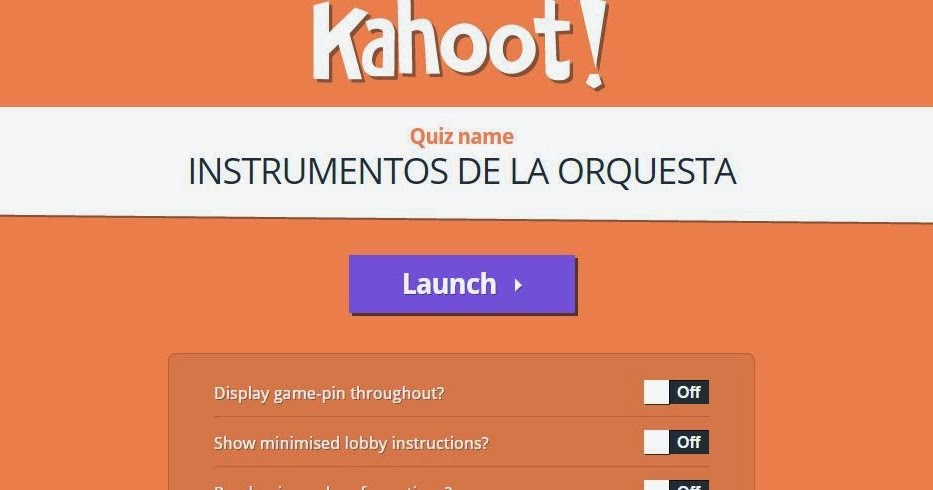 LOS INSTRUMENTOS DE LA ORQUESTA CON KAHOOT | MUSISAFA