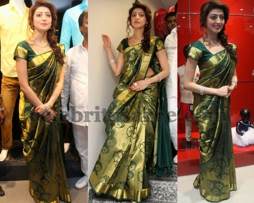 Praneetha Green Kanchi Pattu Saree - Saree Blouse Patterns