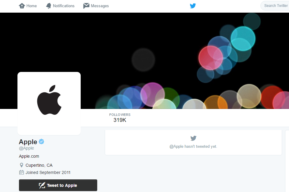 Apple Activates Its Twitter Account - Tech News 24h