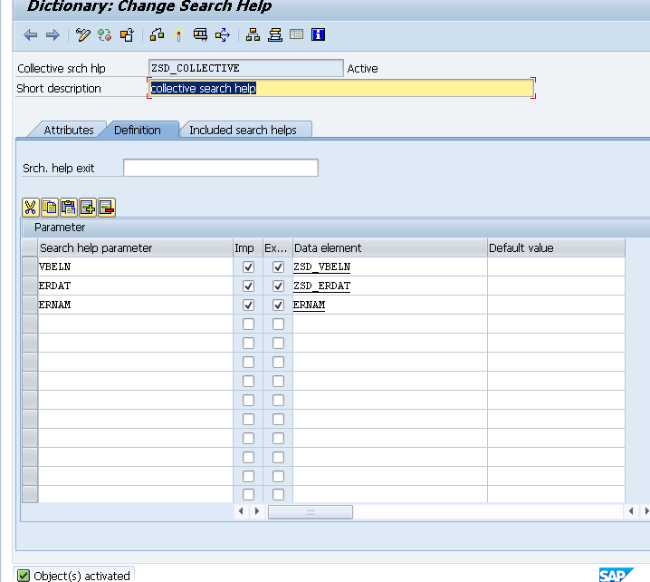 SAP TECH: Collective Search Help