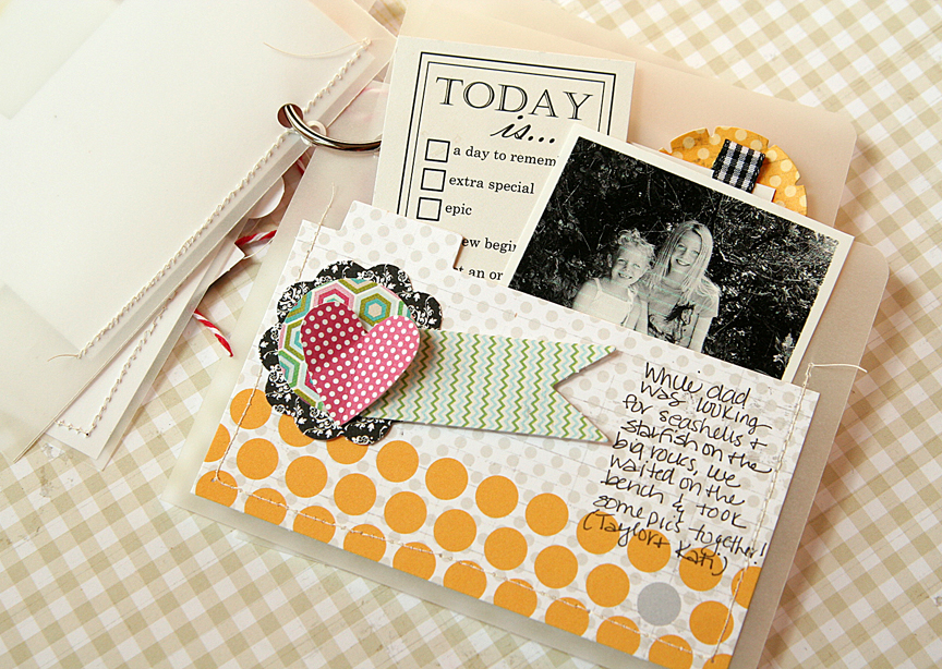 Homespun with Heart: Using journal cards to create pockets.