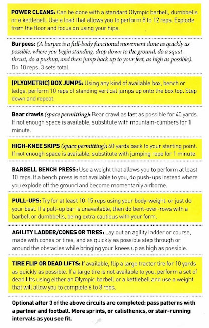 Max Wettstein Fitness Blog!: The NFL Workout for the Weekend Warrior!