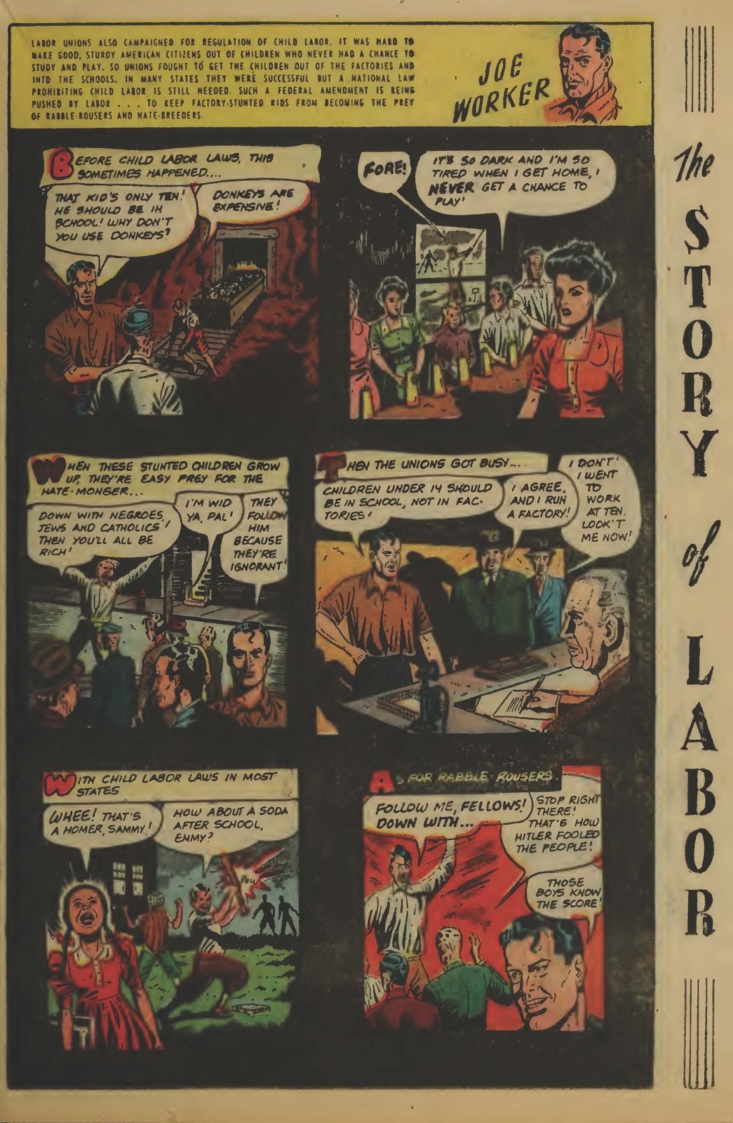 Kleefeld on Comics: On History: Joe Worker & The Story of Labor