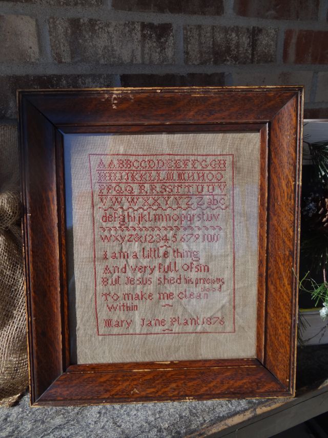 The PinKeep: Mary Jane Plant Reproduction Sampler - 1876