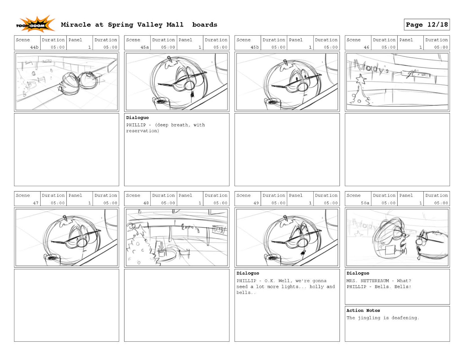 Lincoln Adams Storyboard Art: Veggie Tales - Miracle at Spring Valley Mall