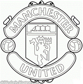 Emblem of Manchester United Coloring