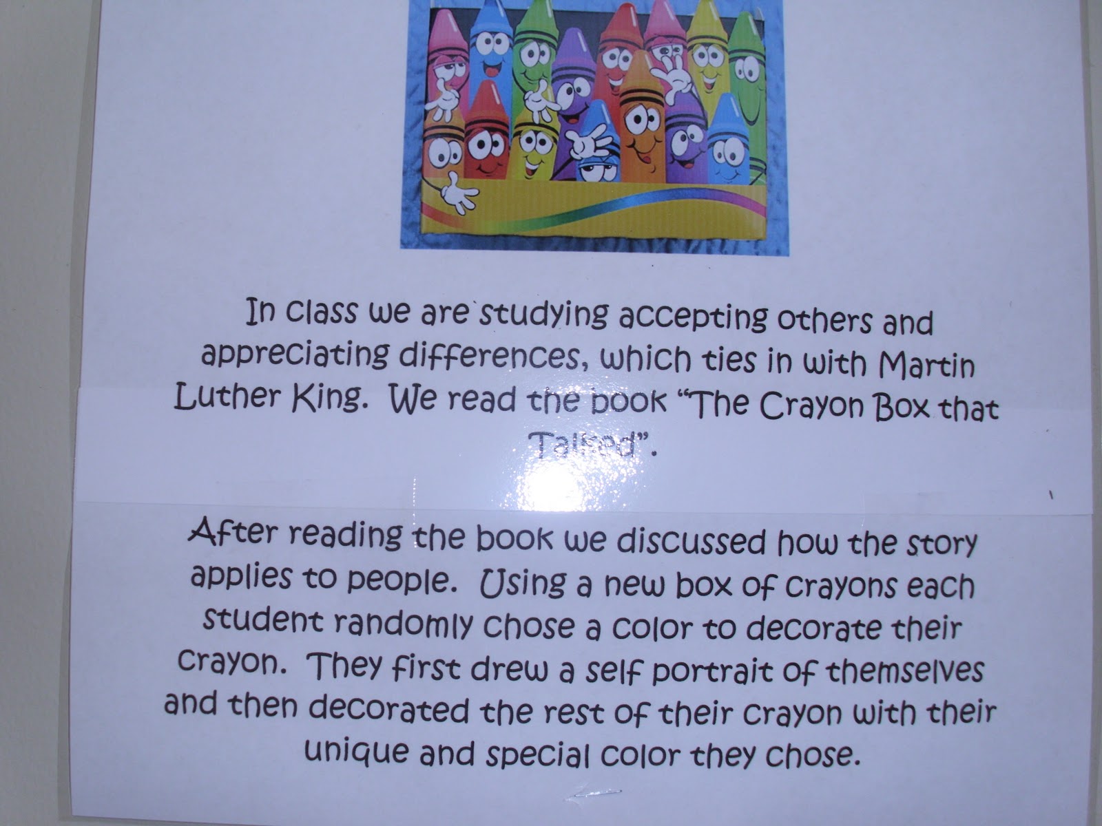 Mrs. Sawyer's Kindergarten Blog: Martin Luther King-The Talking Crayons