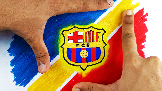 How To Draw FC Barcelona Logo Drawing Step By Step Easy