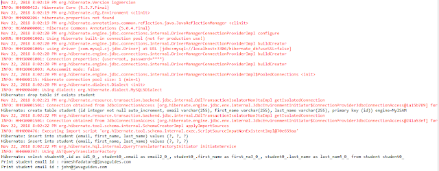 Hibernate 5 Java Configuration Example Hibernate 5 Java Configuration Example
