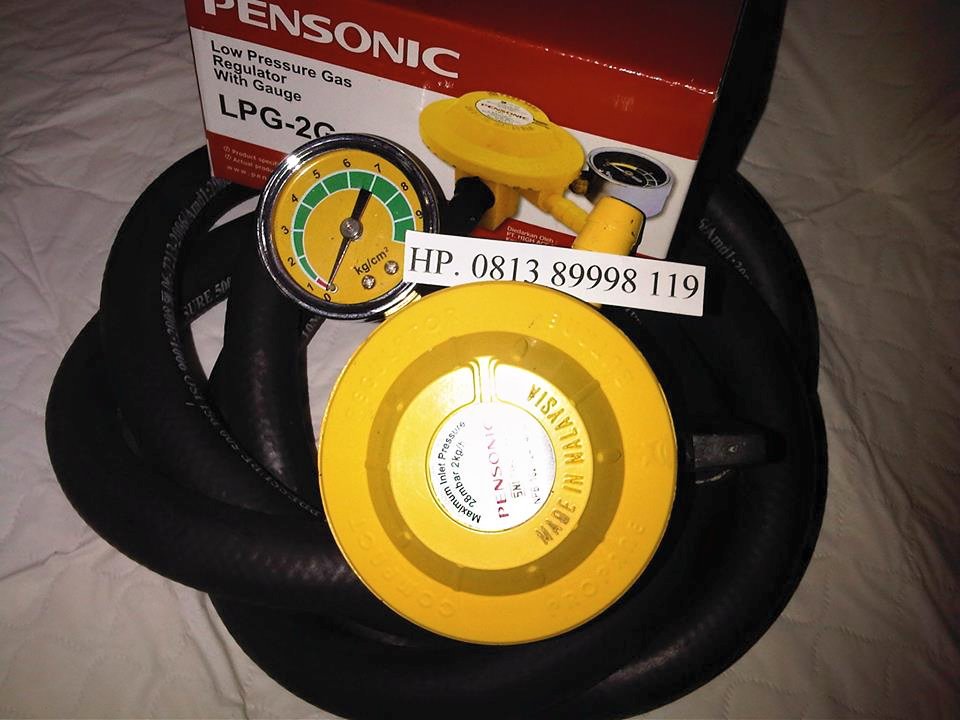 Regulator Gas PENSONIC LPG 2 Manometer Selang LPG 500 PSI plus Clamp ...