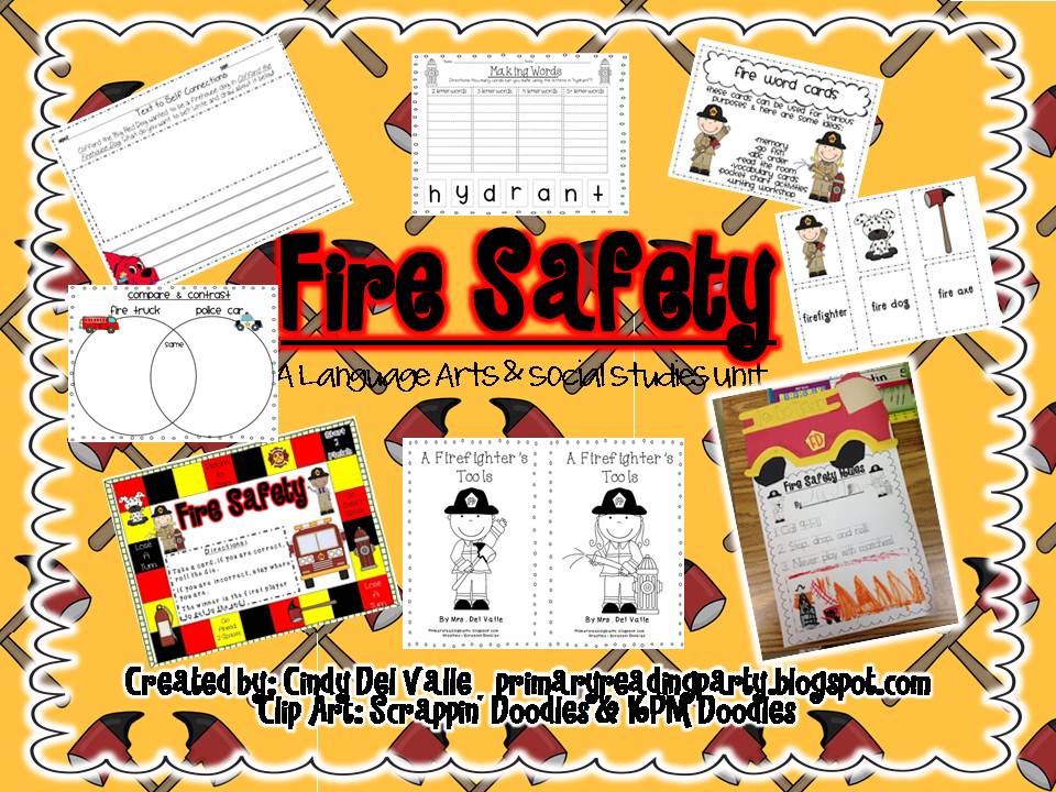 Primary Reading Party: Fire Safety & a Freebie!!