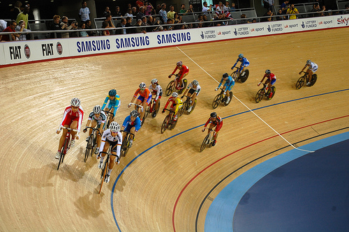 Olympic Cycling Track Fans: Bicycles and Track Design of Velodrome