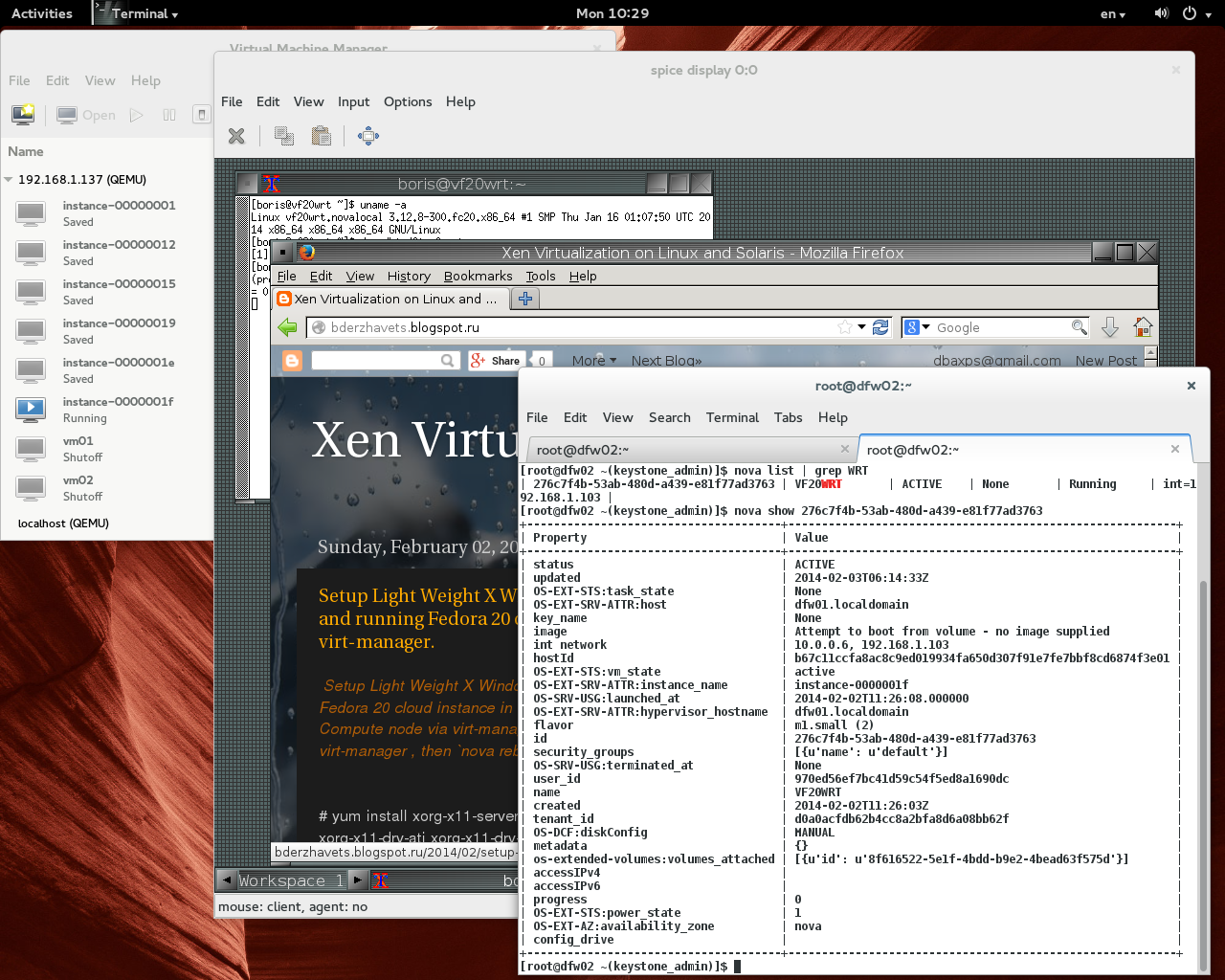 Setup Light Weight X Windows environment on Fedora 20 Cloud instance ...