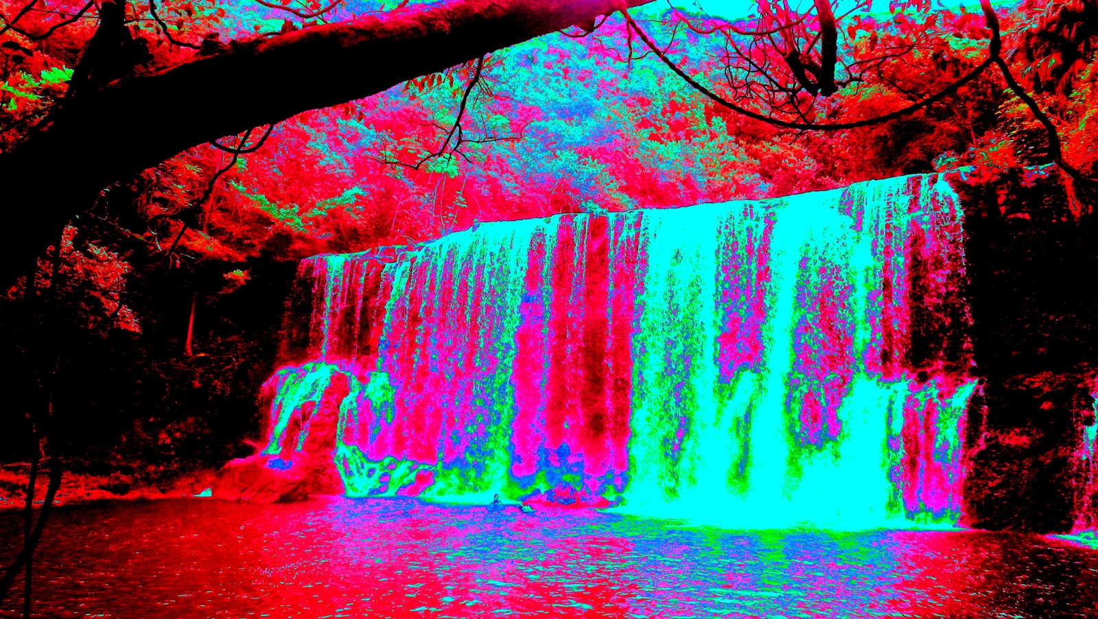 Psychedelic Waterfall: So we stumbled upon a Psychedelic Waterfall one ...
