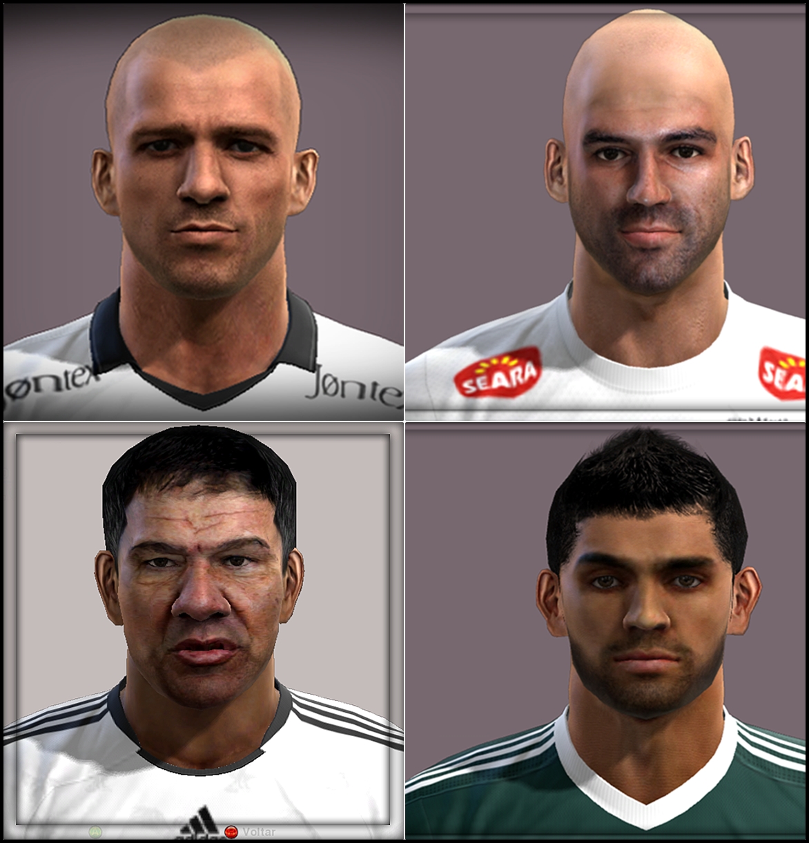 Alessandro, Bruno Rodrigo, Luan e Joel Santana Faces - PES 2012 ~ « P ...