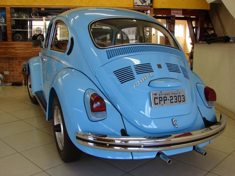 Carros Fabricados no Brasil: VW 1979 - FUSCA 1300 L - AZUL COLONIAL
