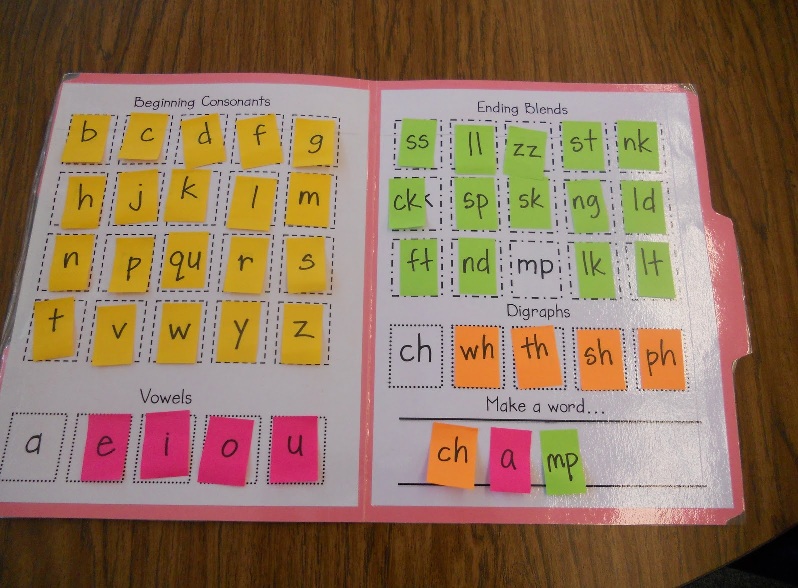 Homeschool Parent: Making Words File Folder