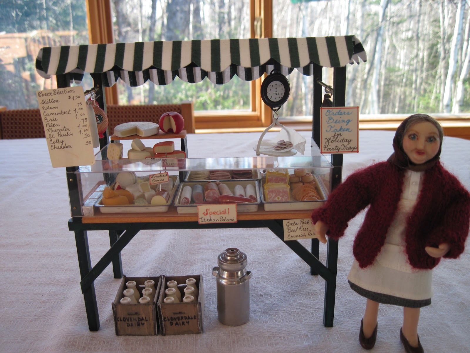 pulchinella's cellar miniatures: Miniature Delicatessen Market Stall