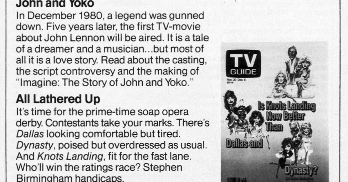 TV Guide: All Lathered Up, Next Week In TV Guide