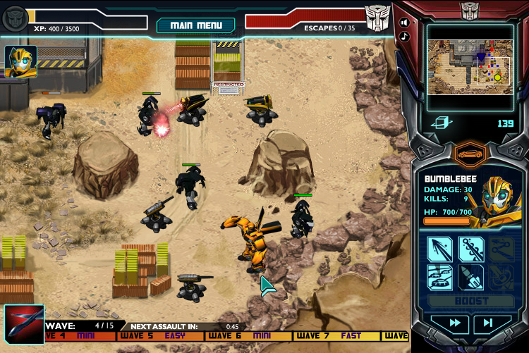 MATT GRETTON ART: Game - Transformers Prime: Terrorcon Defense