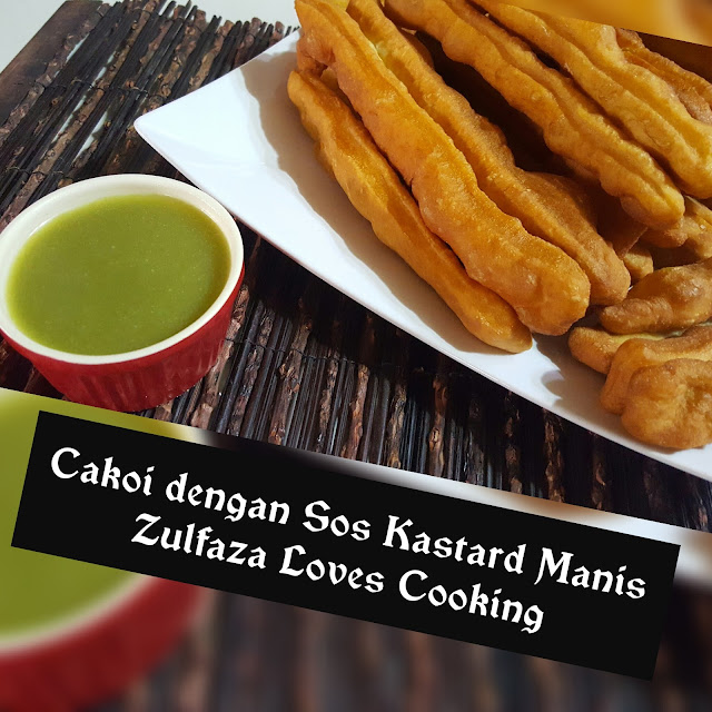 ZULFAZA LOVES COOKING: Cakoi dengan sos kastard manis