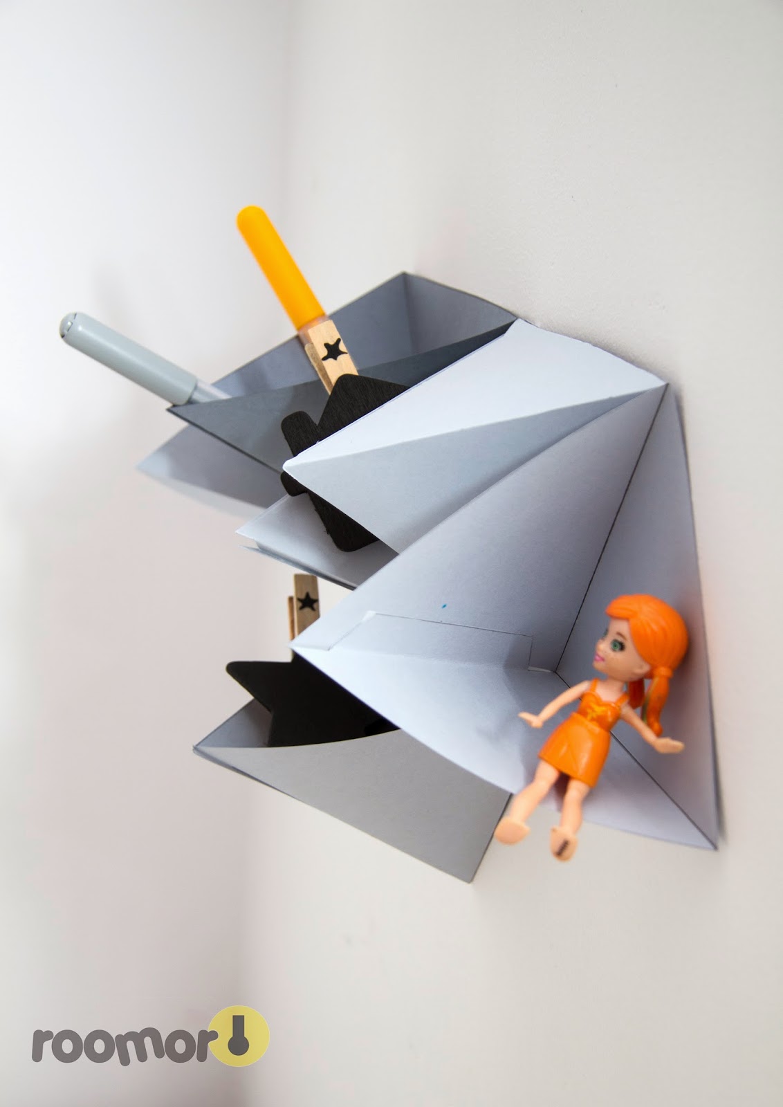 roomor!: Kieszonki ścienne - DIY/ Paper wall pockets - DIY