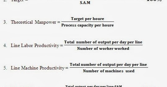 Some Essential Formula and Example for Industrial Engineer (IE)
