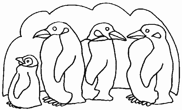 pinguini pinguin plansa de colorat imagini ~ Desene Imagini de colorat